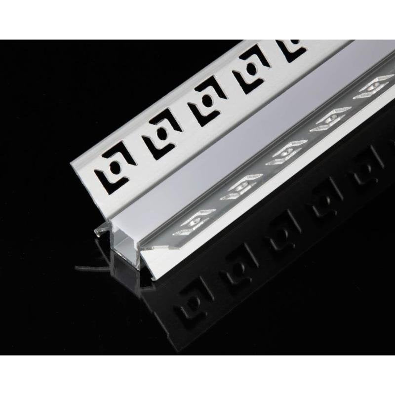 Perfil esquinero de aluminio empotrable de 2 m para cubierta de cinta ...