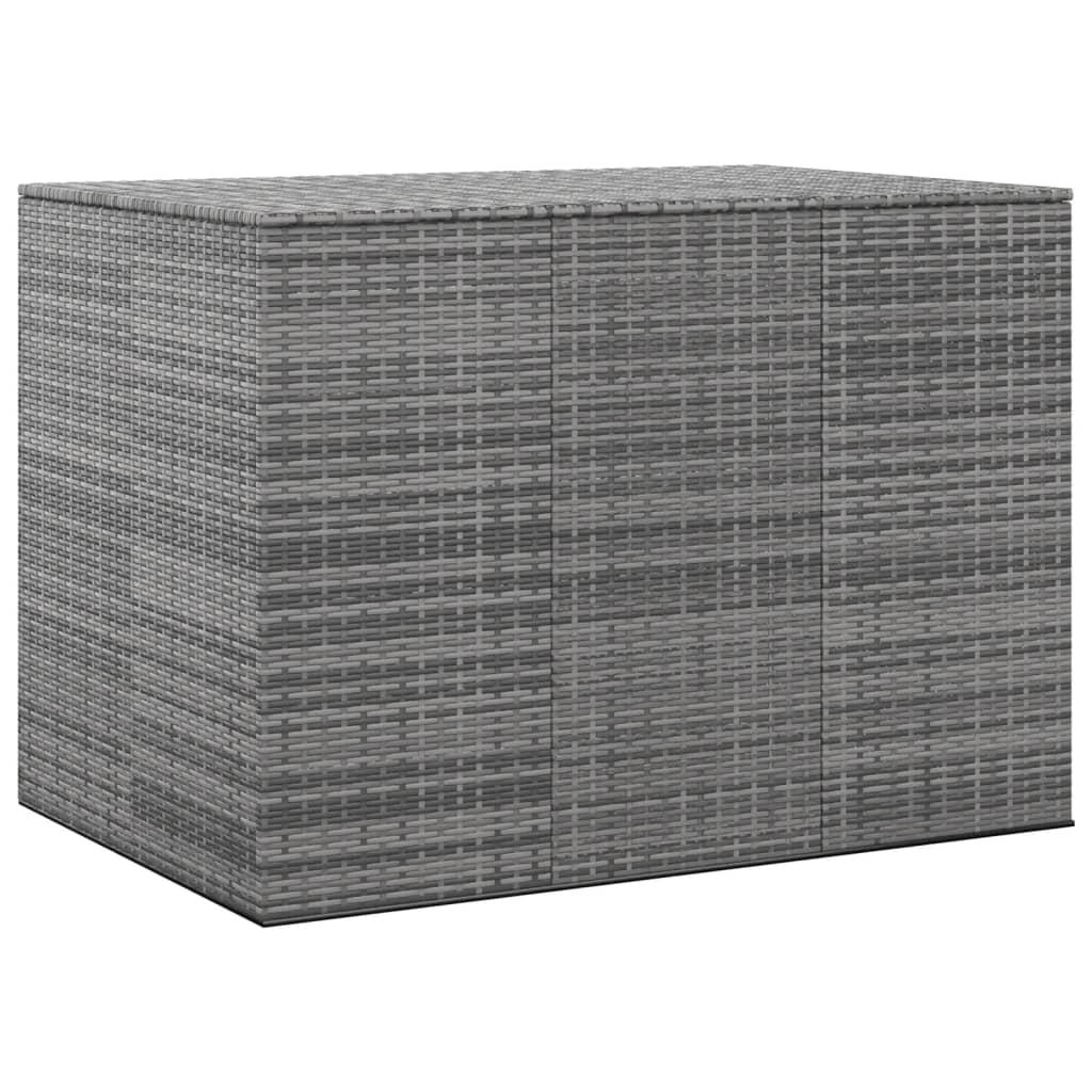Bo?te à coussins de jardin Résine tressée 145x100x103 cm Gris | Leroy ...