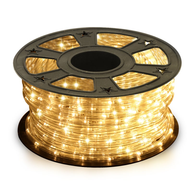 Cadena de luces LED recortables IP44 de 220 V - Blanco cálido, 20 m ...