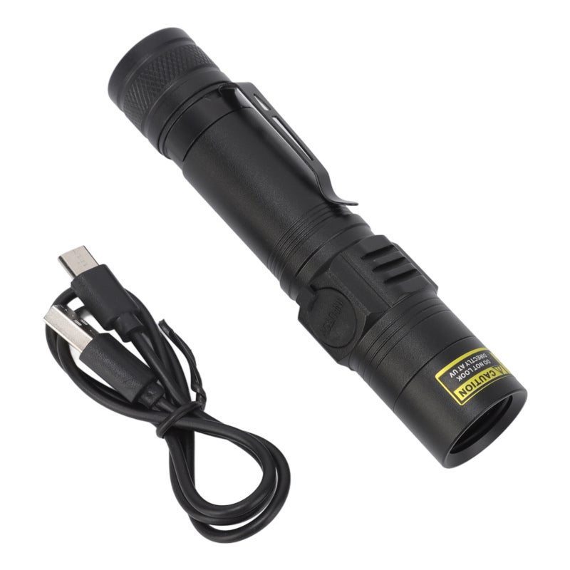 Lampe torche UV LED 365 nm rechargeable, lampe à lumière noire portable ...