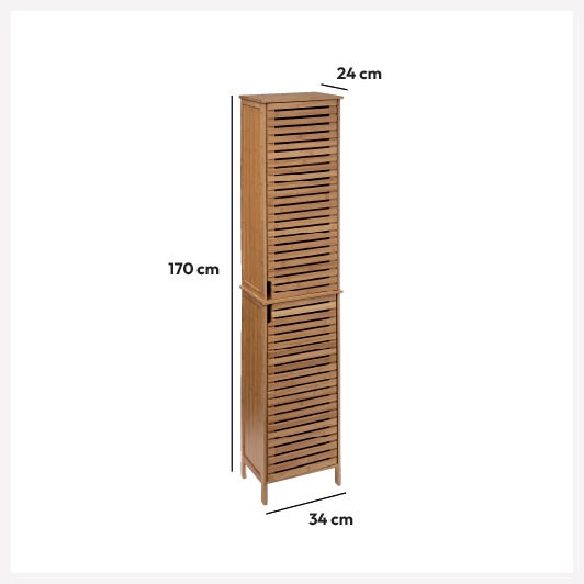 5five - columna de bambú "sicela" de 2 puertas | Leroy Merlin