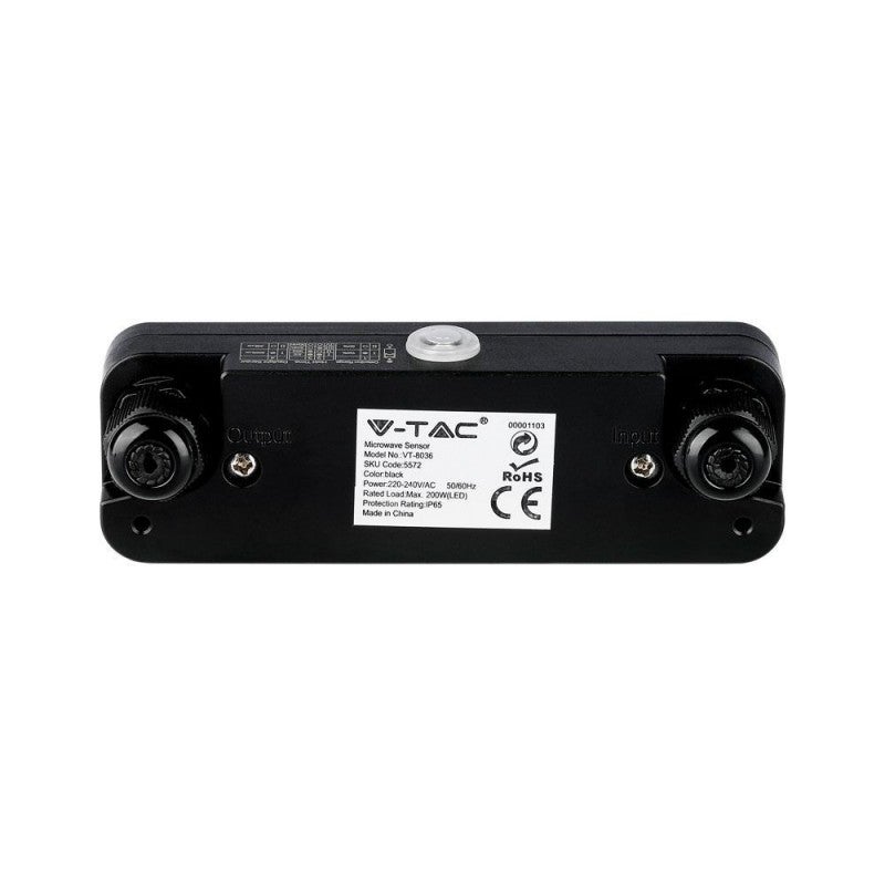 Sensor de movimiento por microondas 180° Montaje en superficie Color ...