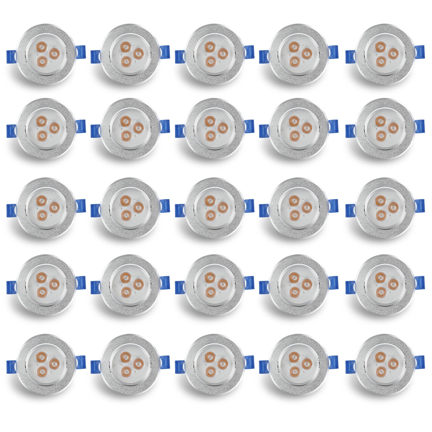 Set 20 Faretti LED da Incasso Faretto LED da Incasso 3W Temperatura ...