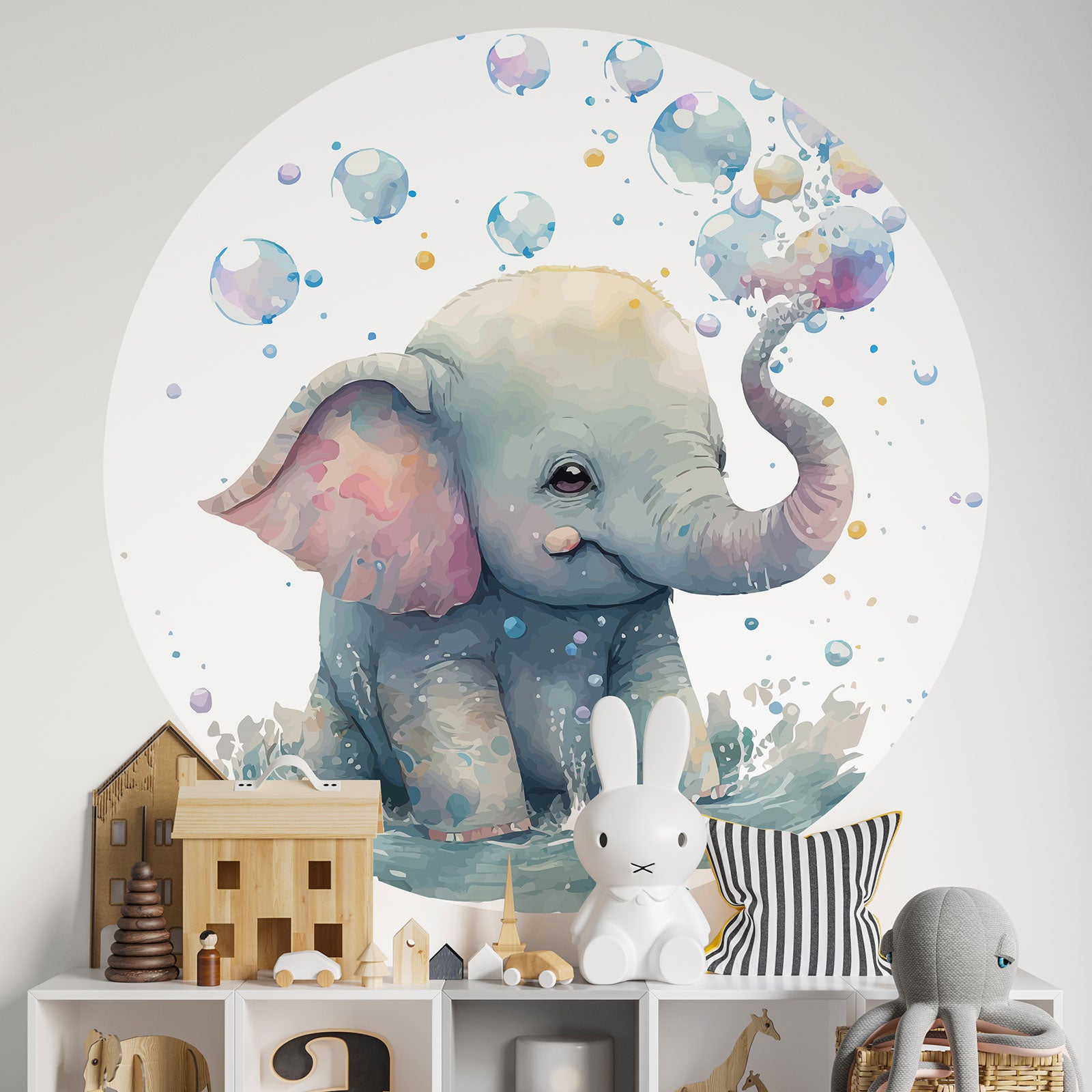Vinilo Adhesivo Decorativo Redondo para niños - Infantiles - Elefante | Leroy Merlin