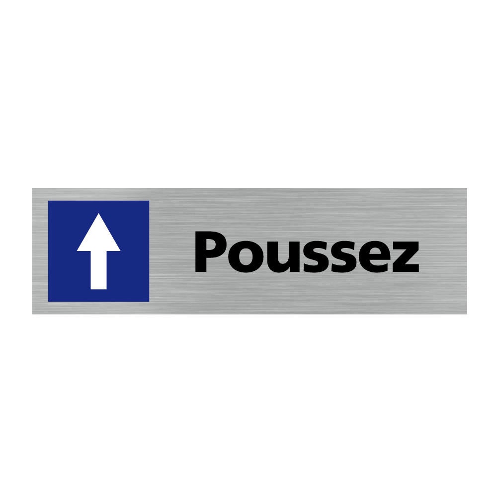 Lot de 2 Pictogrammes de porte Poussez/Tirez (Q0438) Matière Aluminium ...