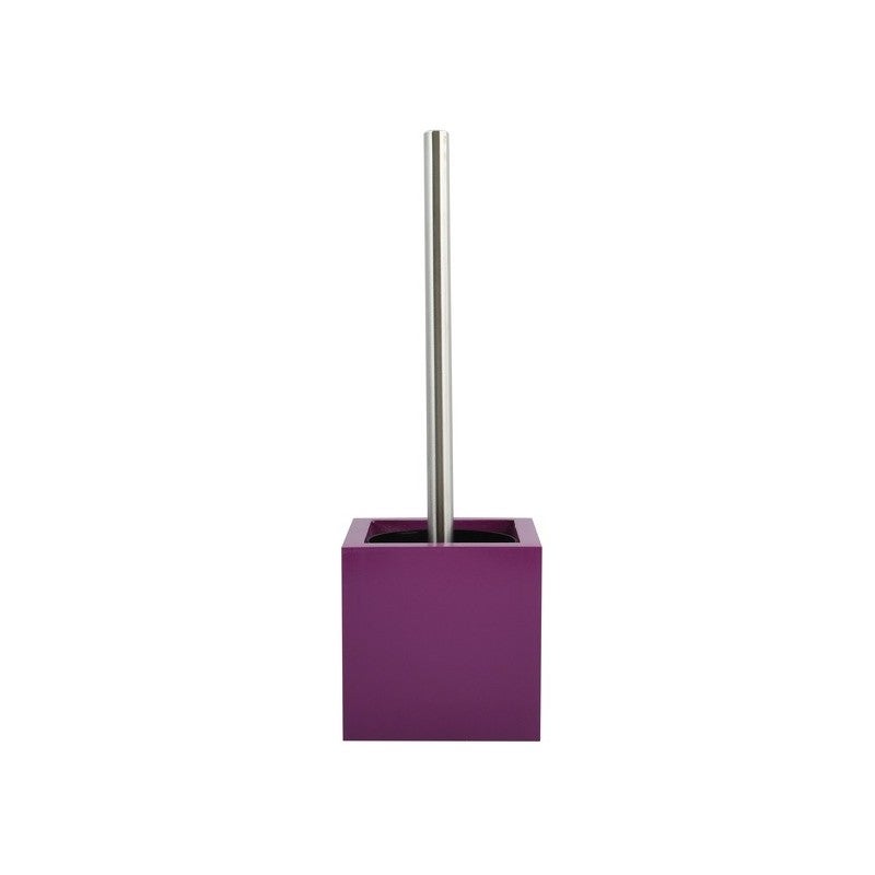 Brosse Wc avec support MDF Inox Violet MSV | Leroy Merlin