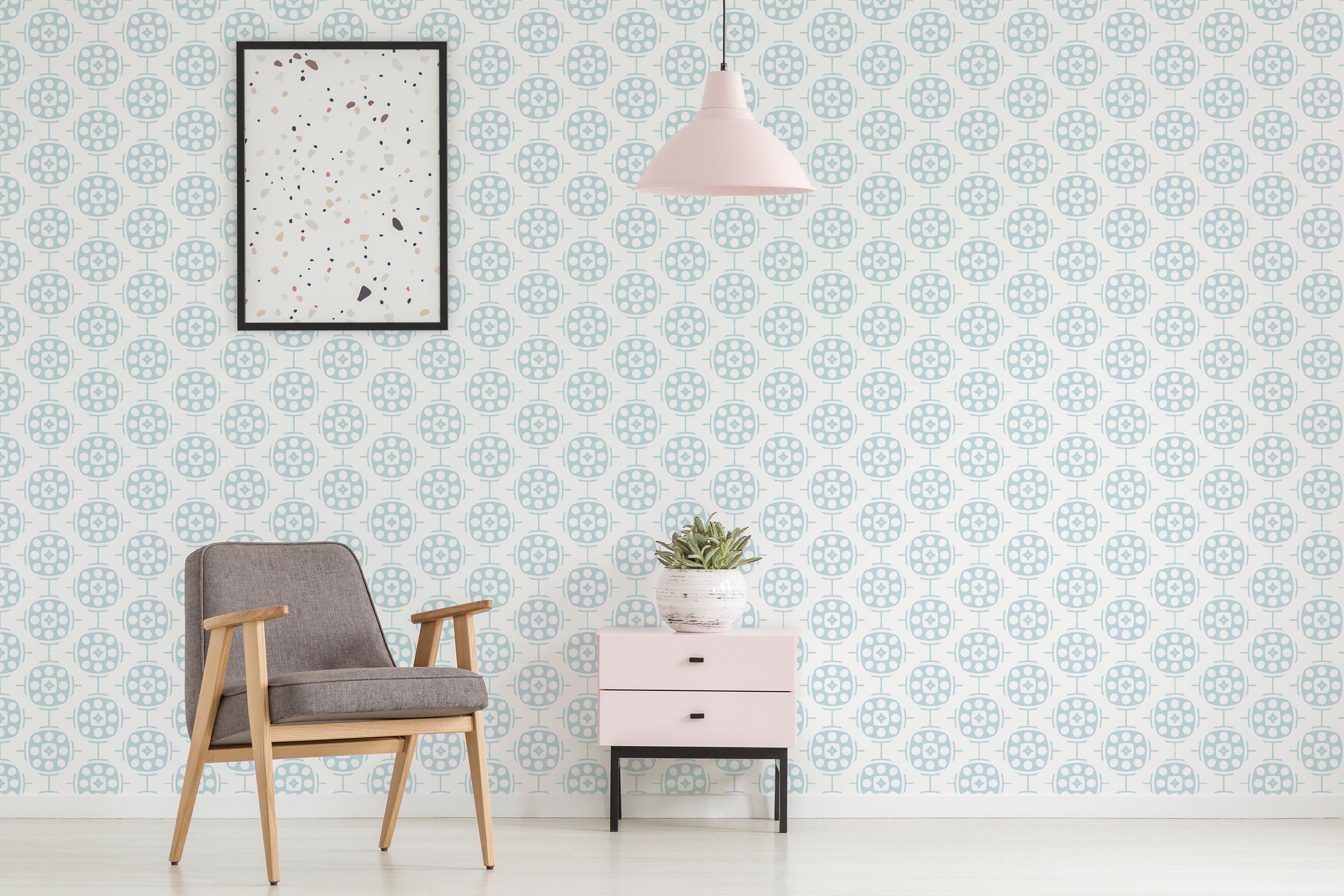 Sapphire Geometric Wallpaper | Leroy Merlin