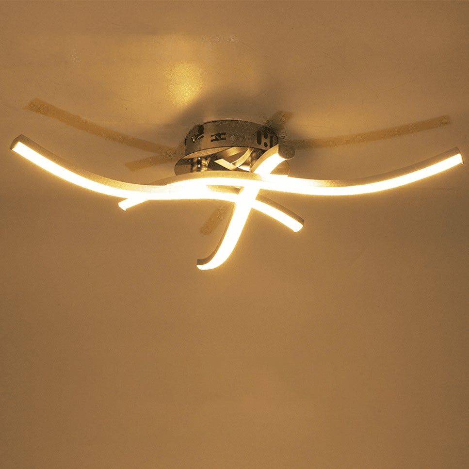 Plafonnier LED moderne, plafonnier à vagues encastré 18 W, plafonniers ...