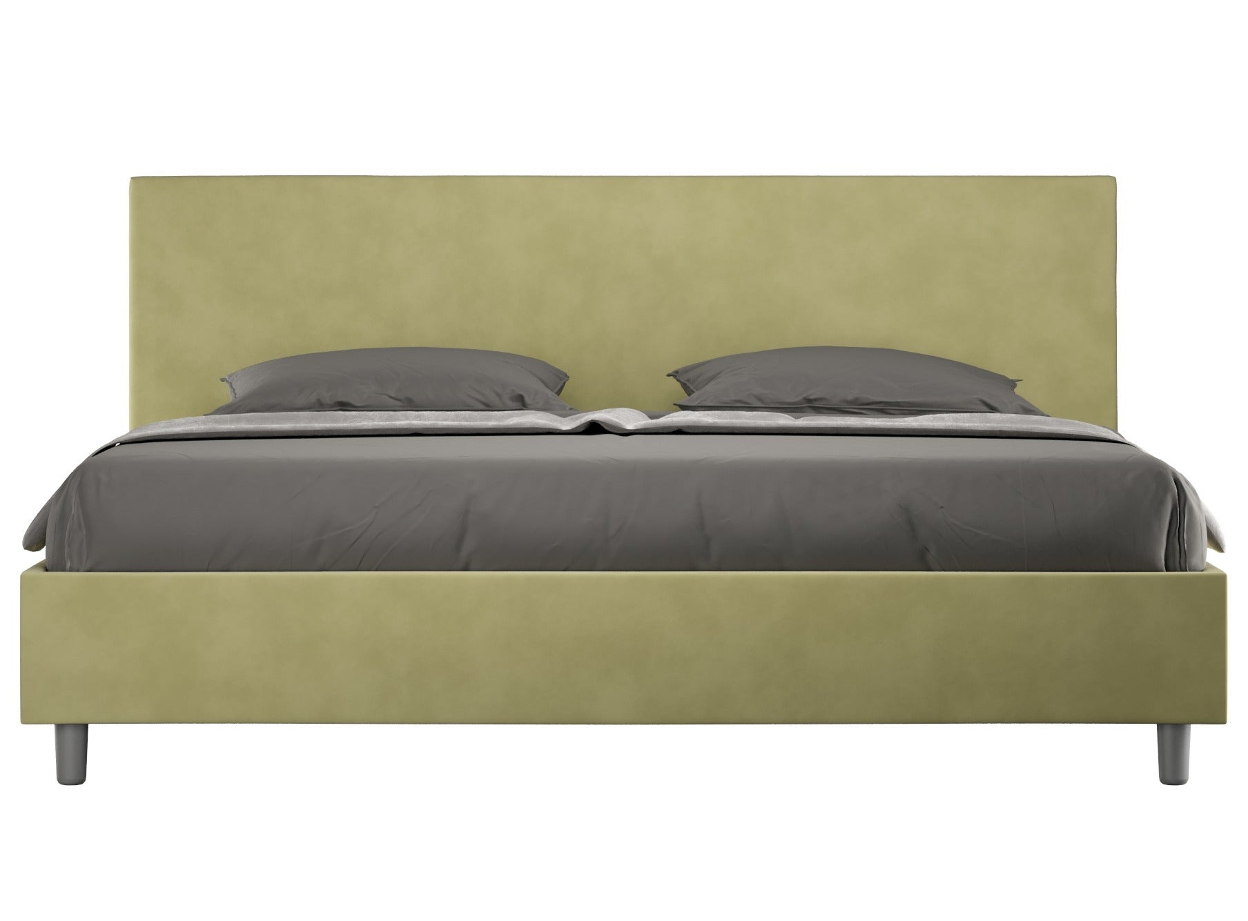 Cama adulta moderna de microfibra Adelyne-Color Verde caqui-Ropa de ...