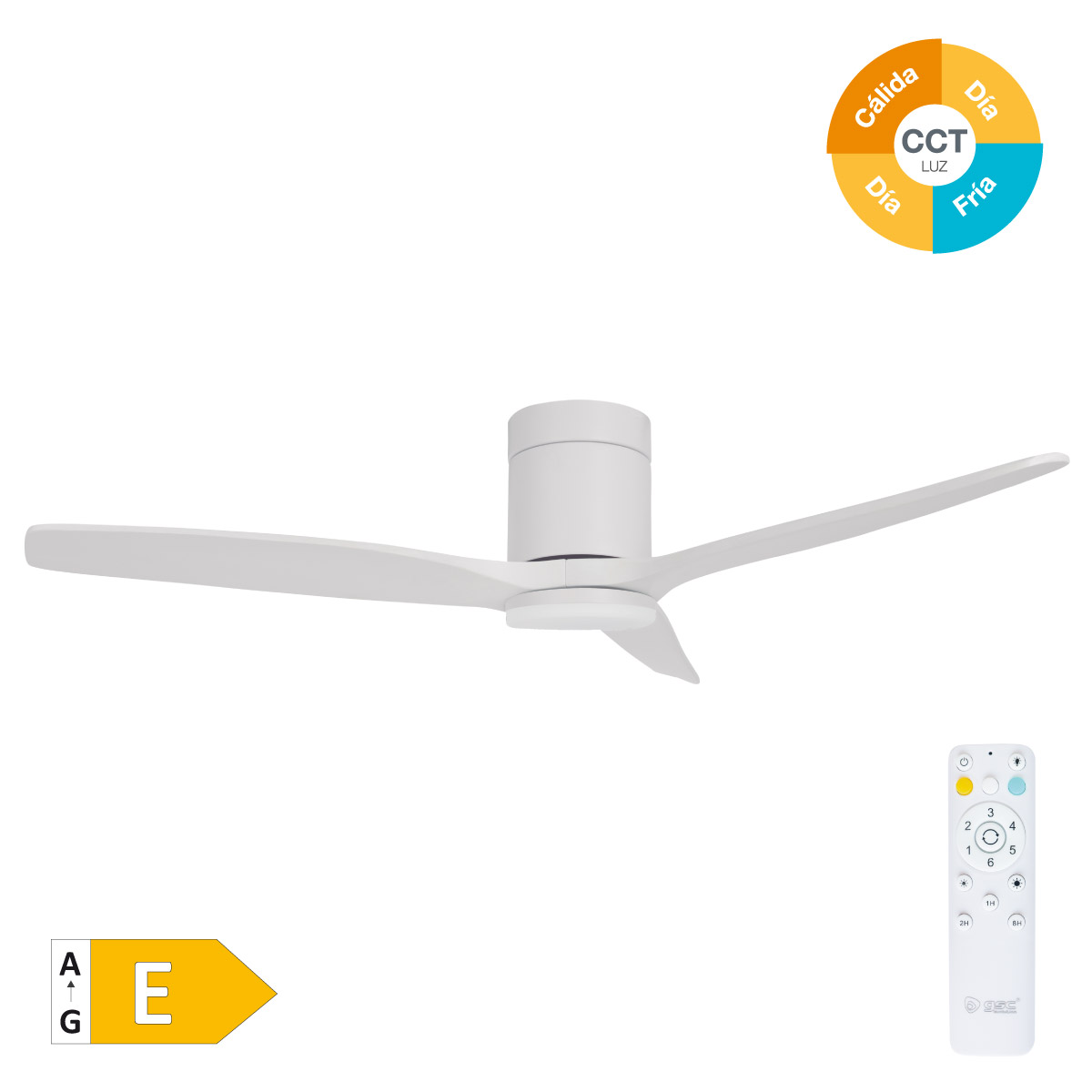 Ventilateur de plafond Kasama avec lumière CCT orientable et commande ...