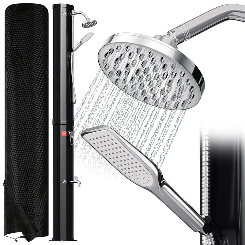 Ducha solar de 40L con funda protectora, con ducha de mano Ducha ...