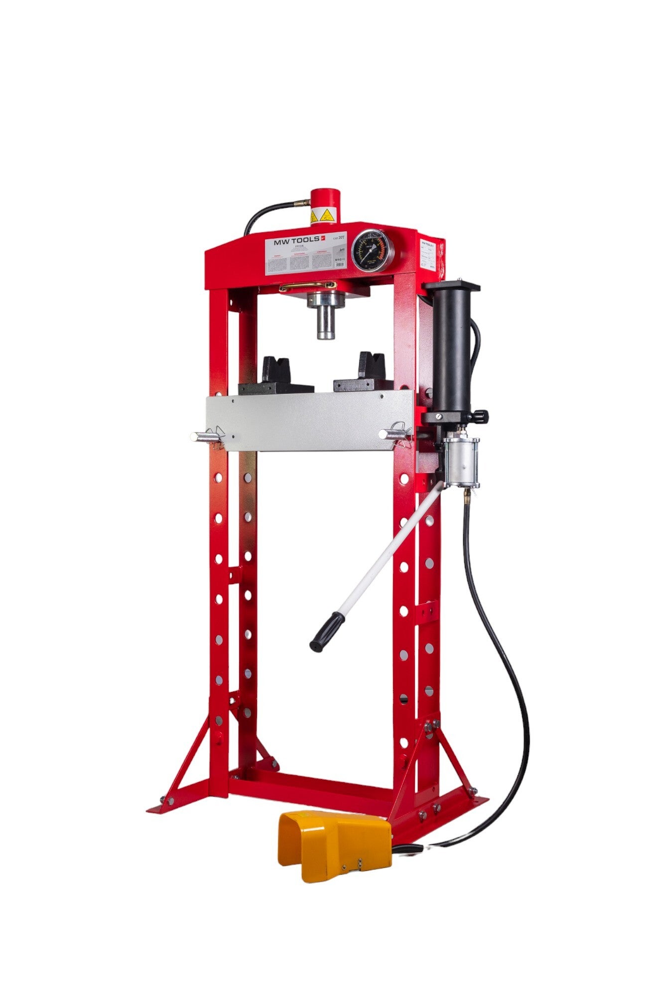 Presse d'atelier hydropneumatique 20T avec cylindre mobile MW Tools ...