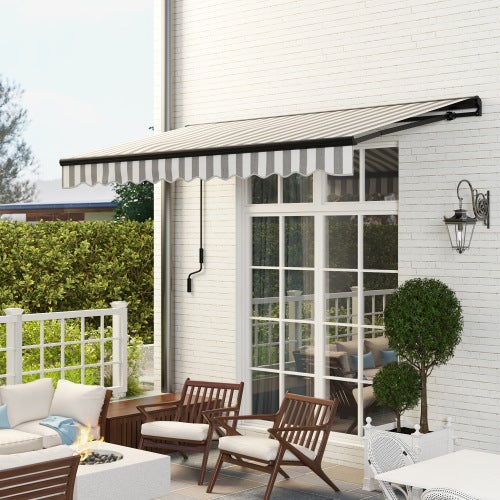 Store de Balcon Outsunny 350x250 cm, UV30+, avec Télécommande ...