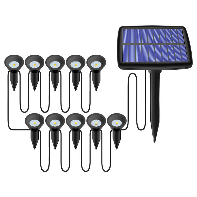 Baliza solar - Paquete de 10 lámparas solares LED para jardín exterior ...