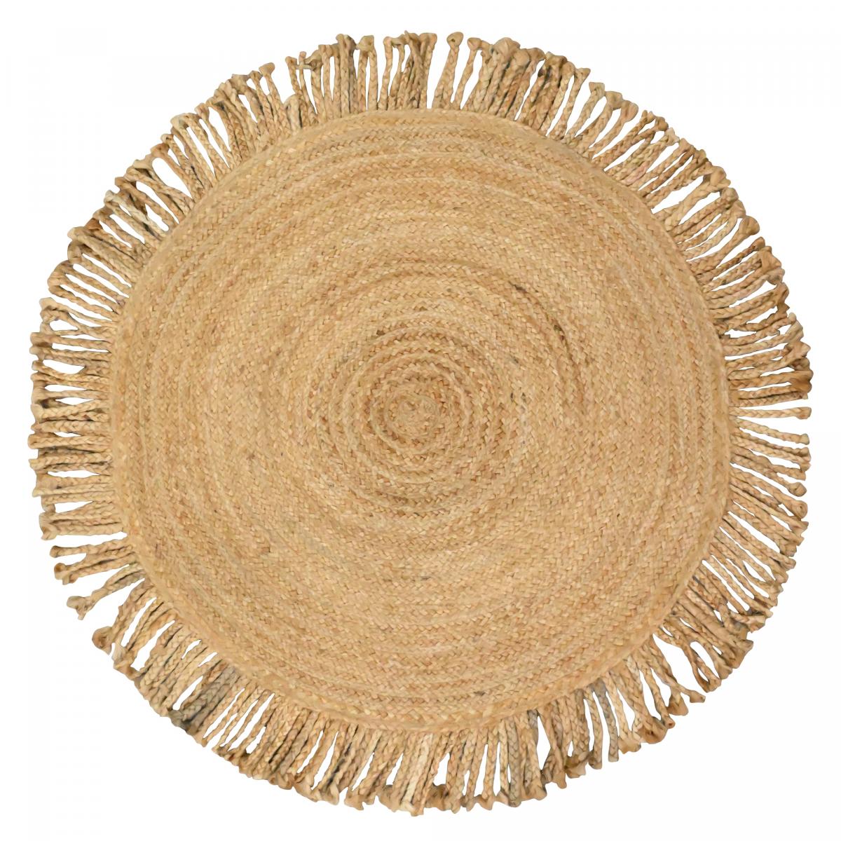 Tapis rond 80x80 rond JT SATCH Ecru , tapis jute artisanal | Leroy Merlin