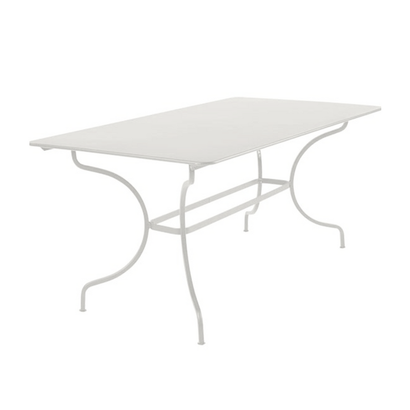 Mesa de comedor de metal para jardín "Tosca" 180x90 cm 75h gofrado ...