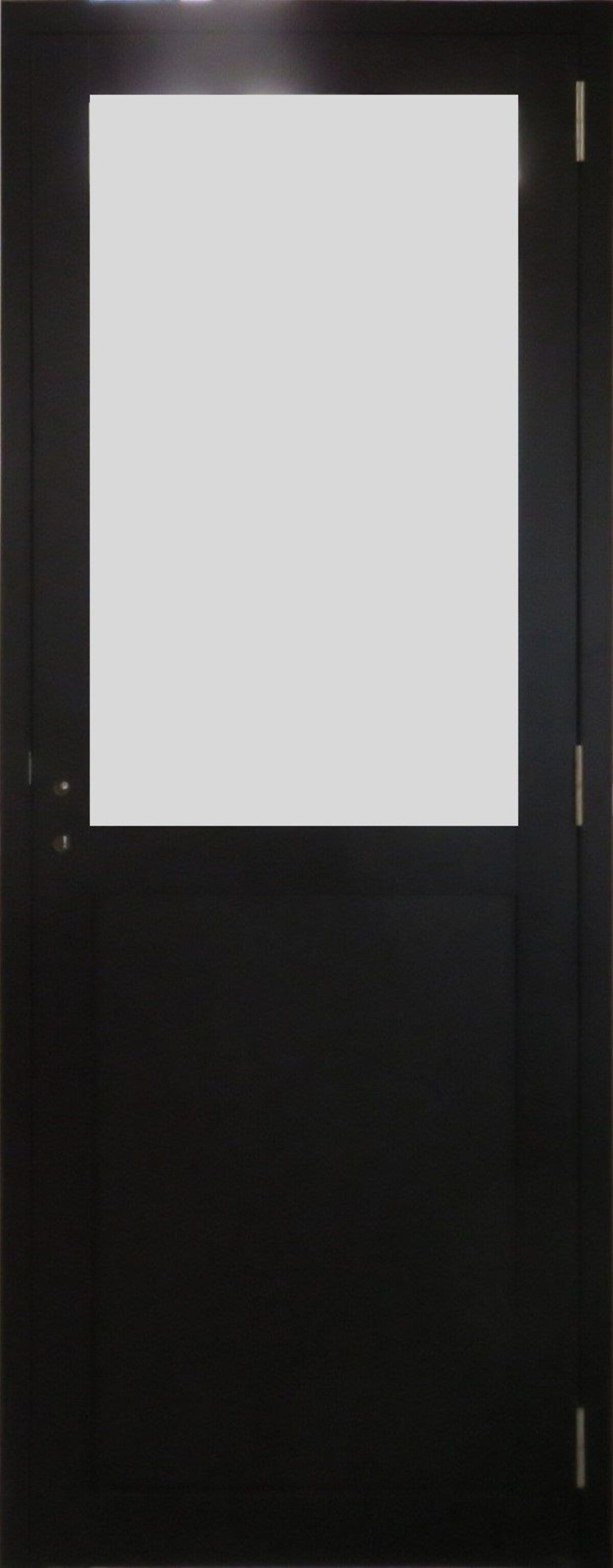 Bloc Porte Athena Noir H204 X L83 Poussant Droite Cotes Tableau ...