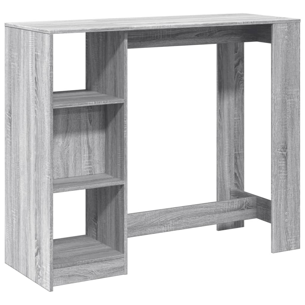 Table de bar | Table de Cuisine | Table Haute avec étagère sonoma gris ...