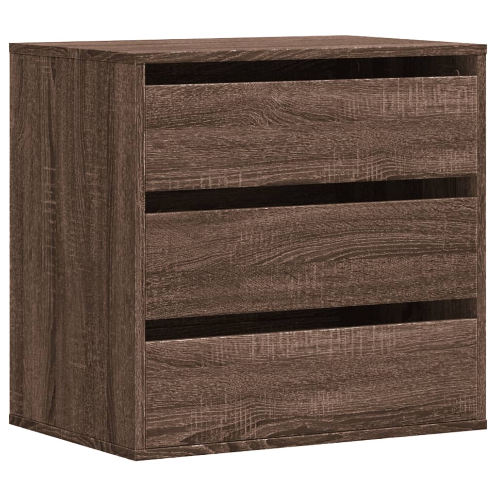 Commode | Armoire de rangement d'angle chêne marron 60x41x58 cm bois d ...