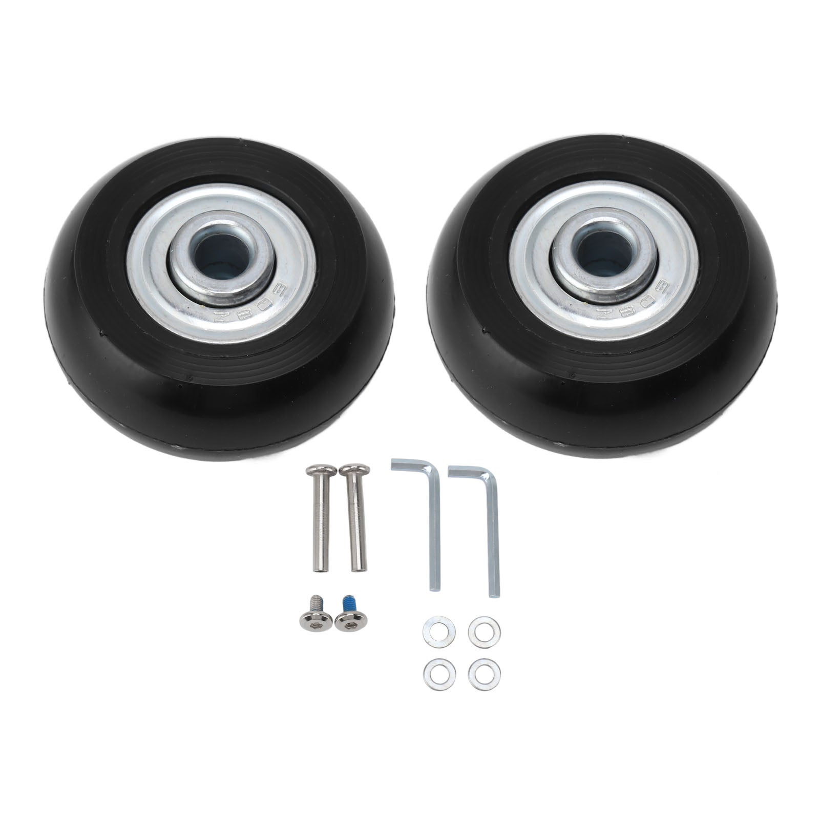 Roulettes pivotantes silencieuses en caoutchouc pour valise, avec ...