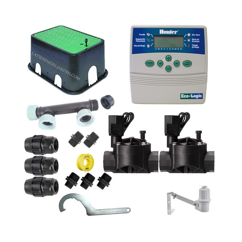 Kit d'arrosage professionnel Hunter-Rain Bird 2 zones 24v pour tuyau de 25mm | Leroy Merlin