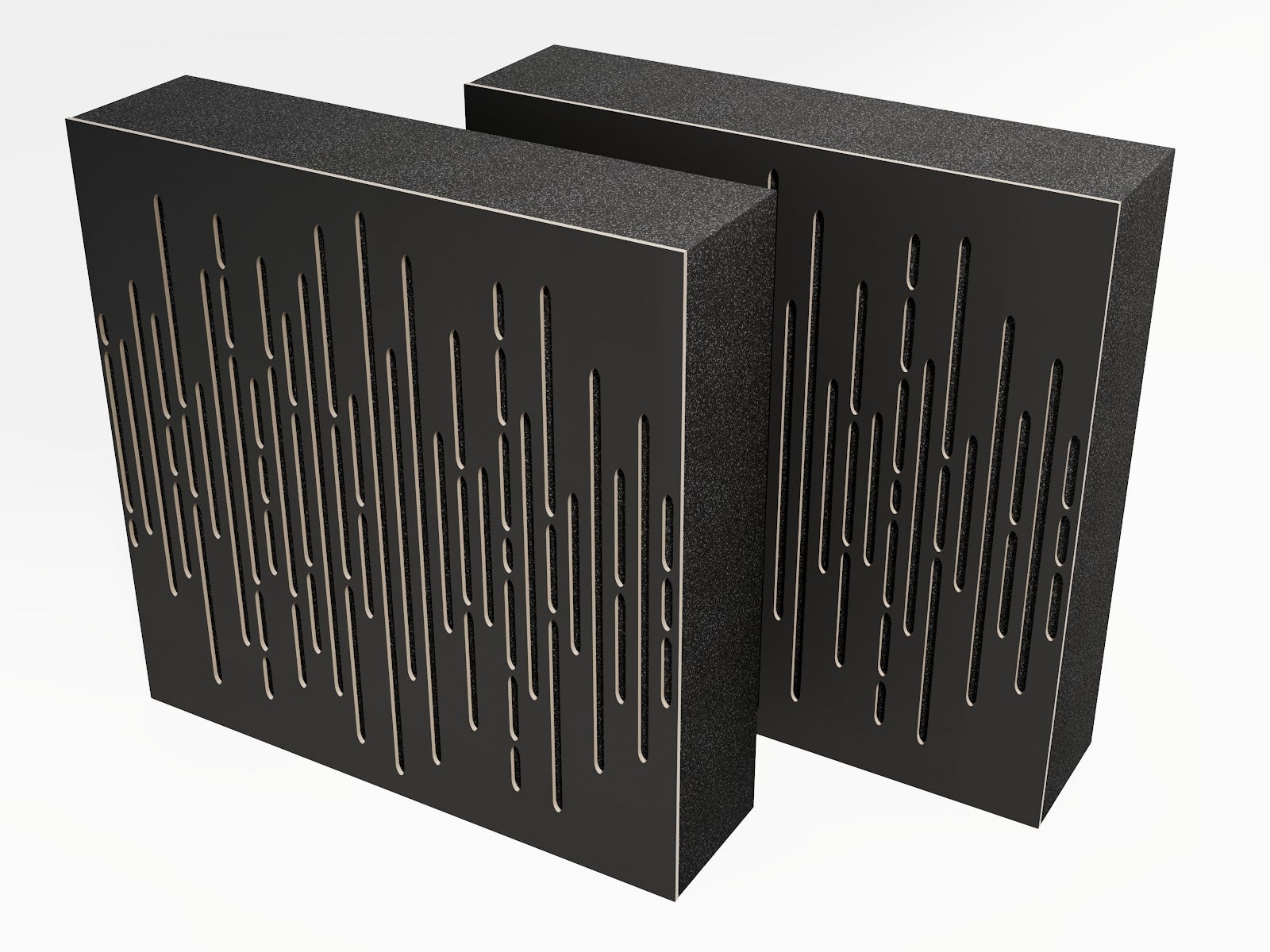 Lot de 2 Panneaux acoustiques AbFuser VELAR absorbants-diffusants 50x50x10cm -0,5 m² surf.totale ...