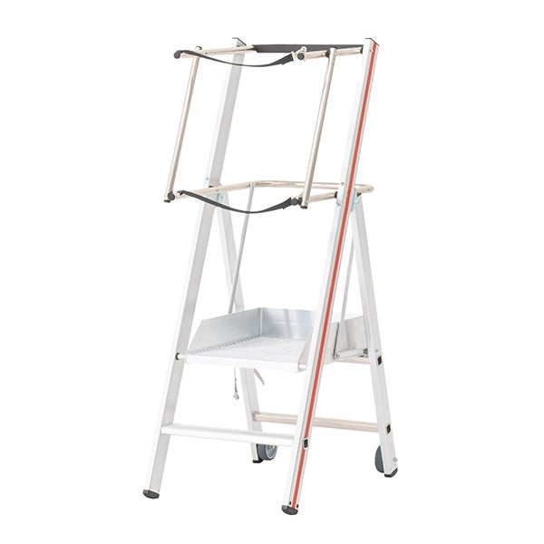 Escabeau PIRL 2 marches - Hauteur max. de travail 2.46m - 838302 ...