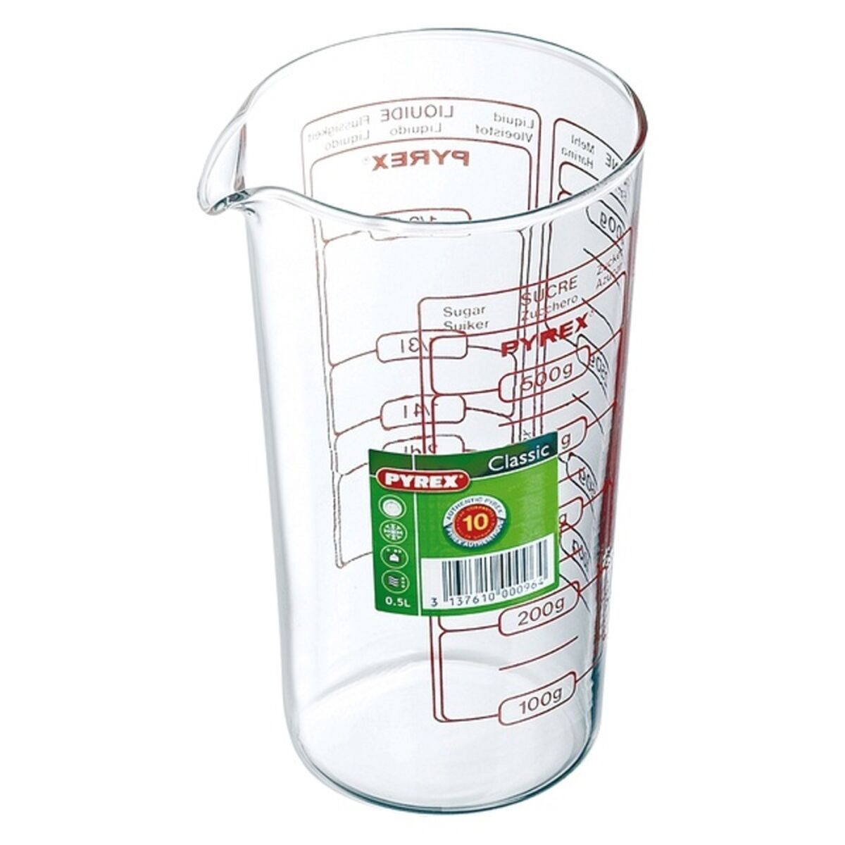Vaso Pyrex Classic Vidrio Transparente Vidrio (0,5 L) | Leroy Merlin
