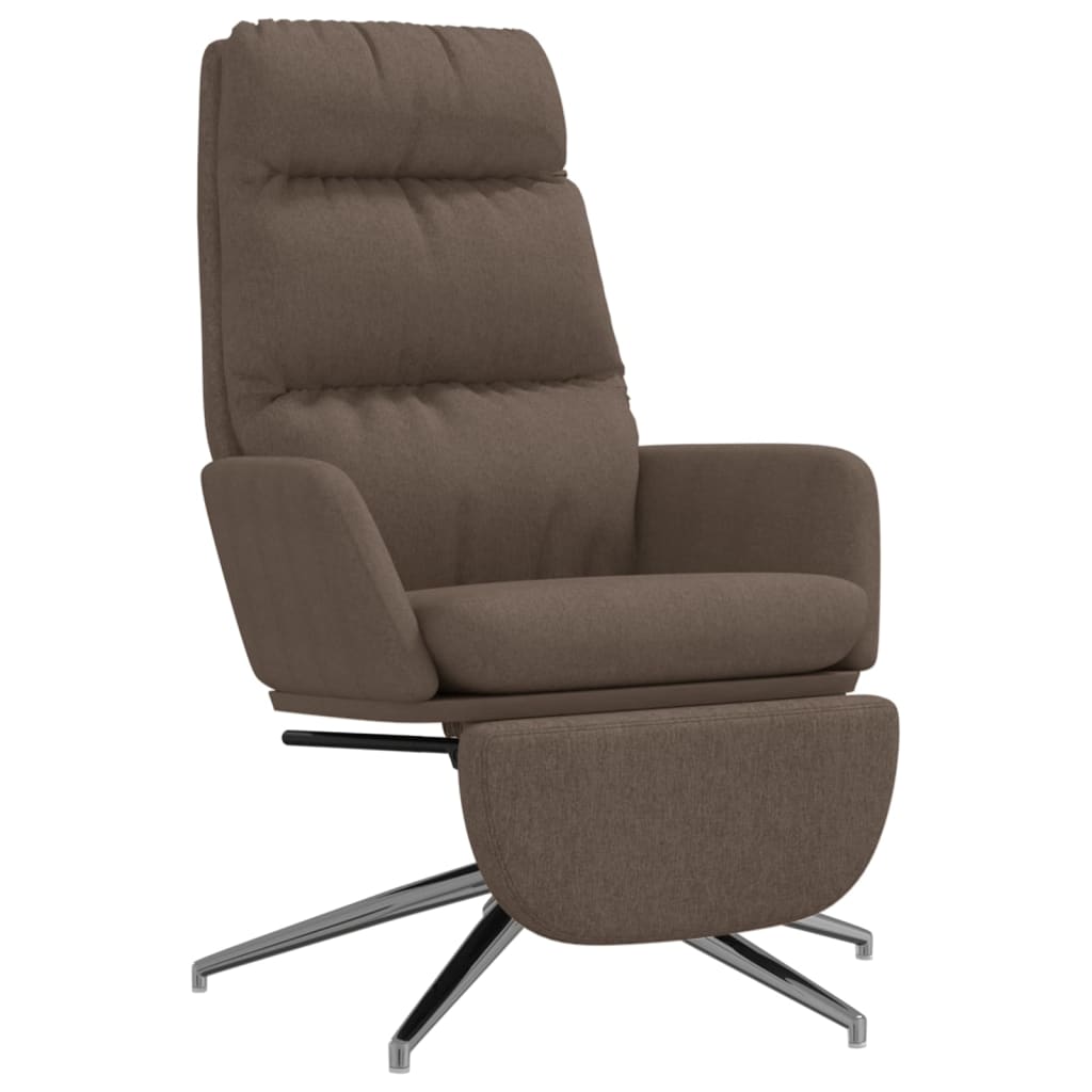 Chaise de salon | Chaise de relaxation avec repose-pieds Taupe Tissu ...