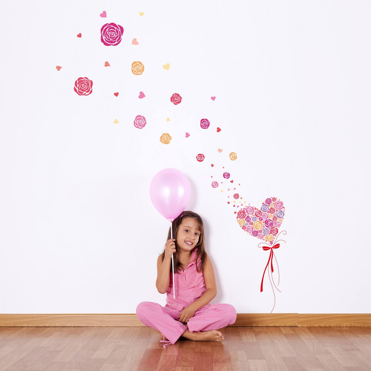 Adesivo Volare cuori e rose - Sticker adesivo - adesivi murali ...
