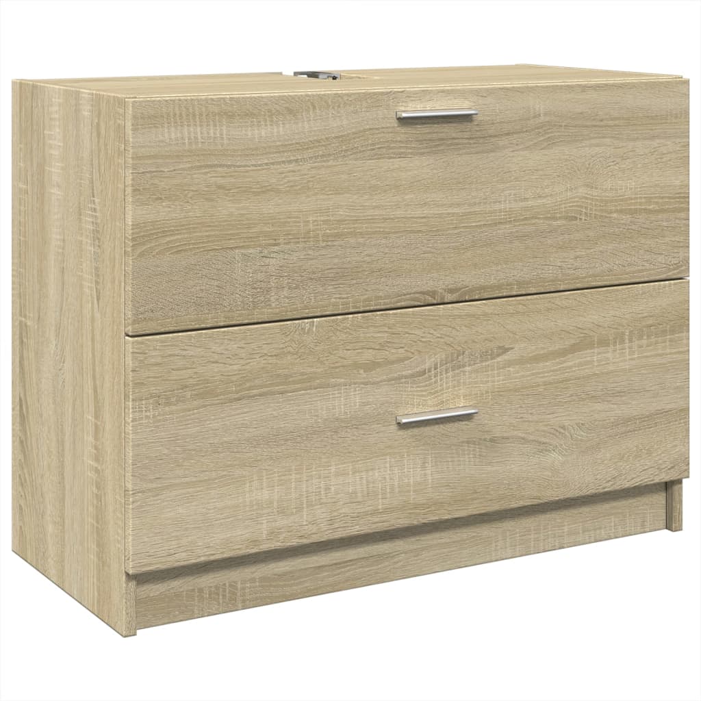 Mueble de almacenaje | rio de lavabo madera de ingeniería roble Sonoma 78x37x59 cm CFW280176 ...