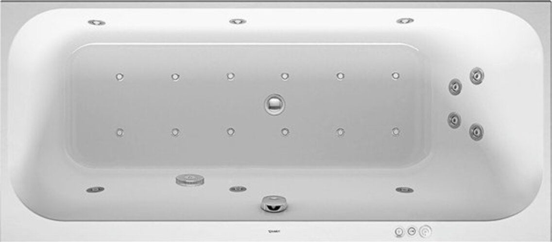 Duravit Baignoire balnéo Happy D.2 1700x750mm, à encastrer, avec simple ...