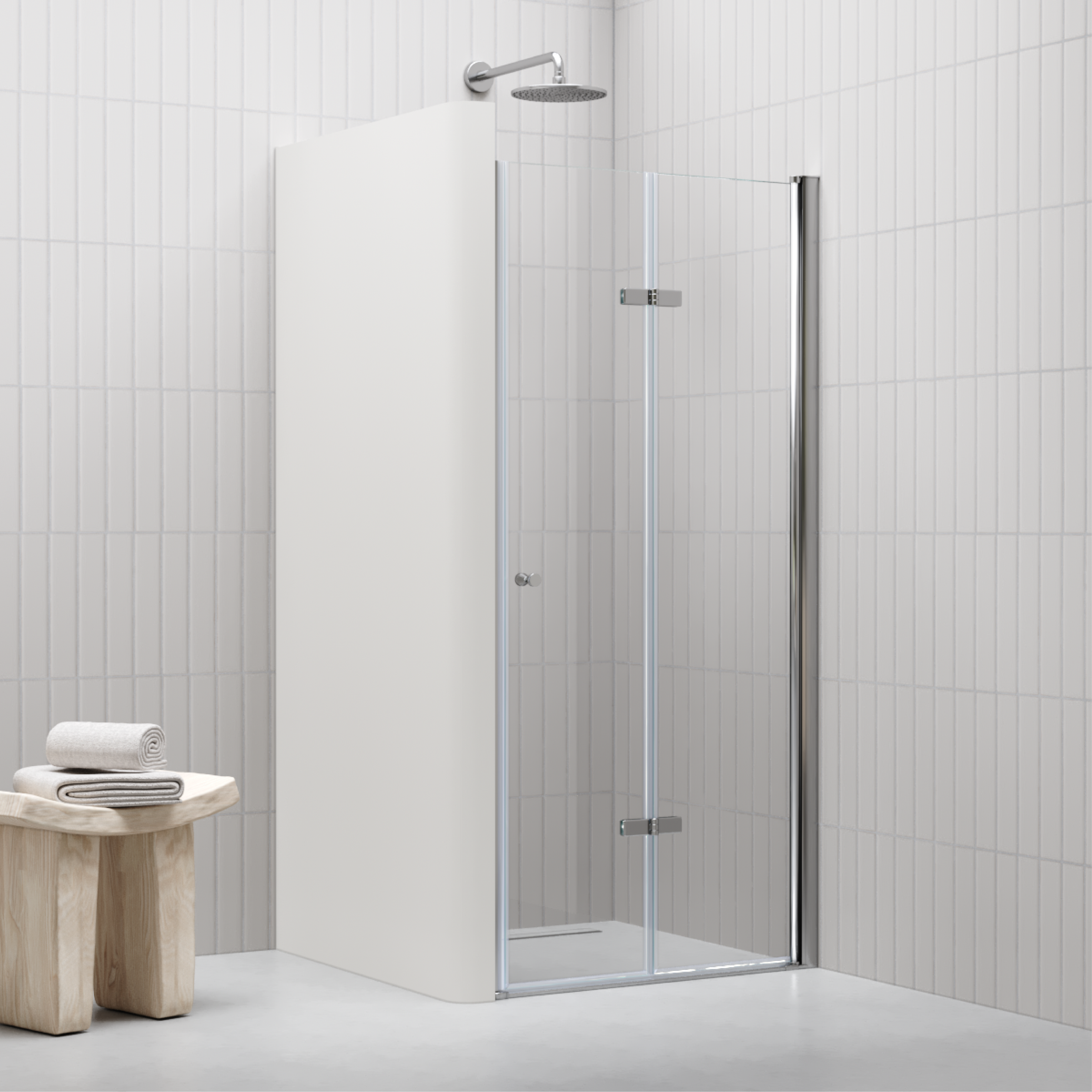 Puerta de Ducha MOG MILA - 80-83,5 x 195 cm - Puertas Batientes, Vidrio ...
