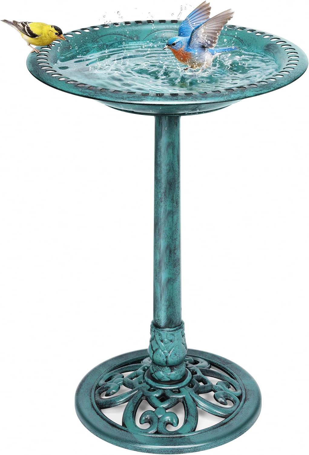 Bain d'oiseaux de jardinage extérieur, décoration de jardin, 24 po de ...