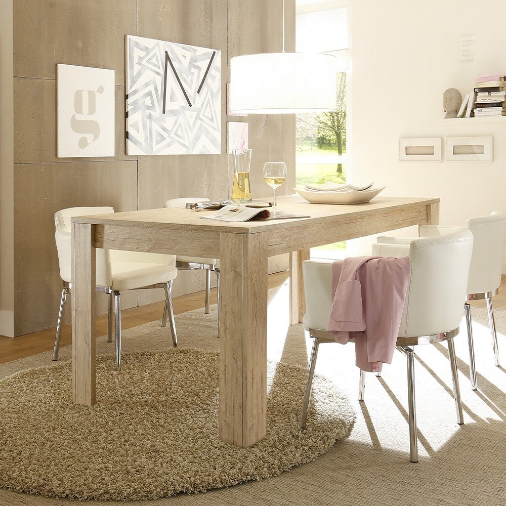 Mesa comedor cocina extensible madera roble 90x137-185cm Toko Palma ...