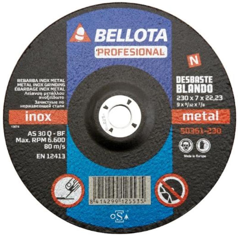 Disque à meuler pour métaux 115x7mm 50361 Professionnel Bellota | Leroy ...