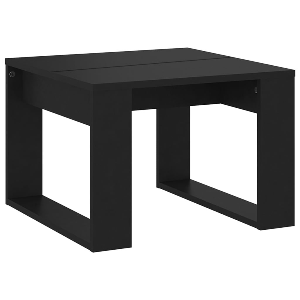Table d'appoint en contreplaqué noir 50x50x35 cm - COMFORTXL | Leroy Merlin