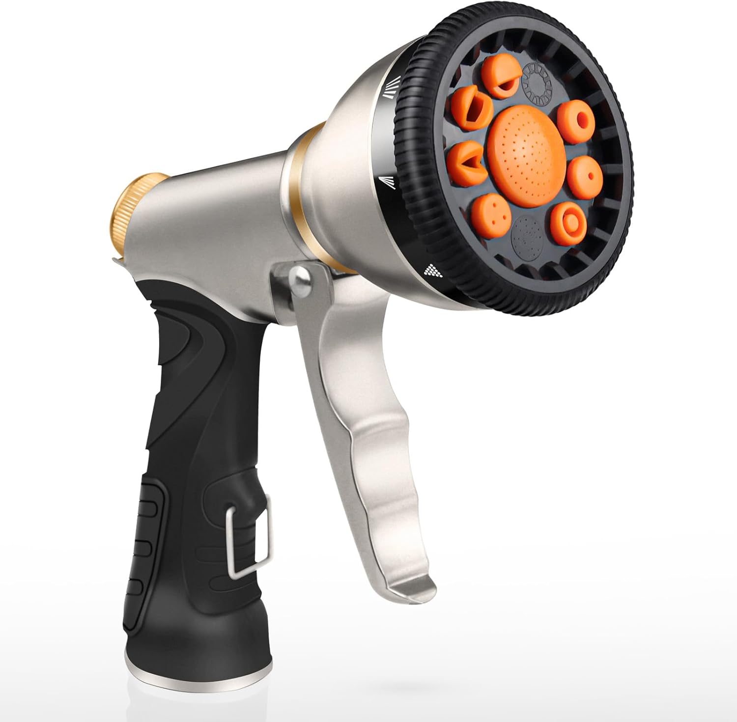 Garden Hose Nozzle, Upgrade Heavy Duty Metal High Pressure Water Hose ...