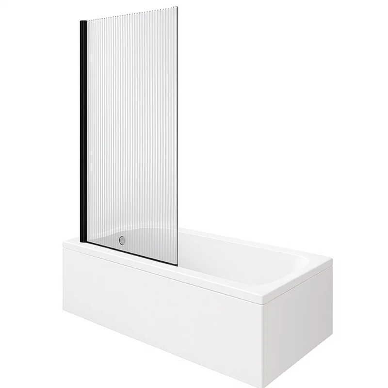Bañera derecha 170 x 75 cm DURAVIT D-Code con desagüe central + mampara ...