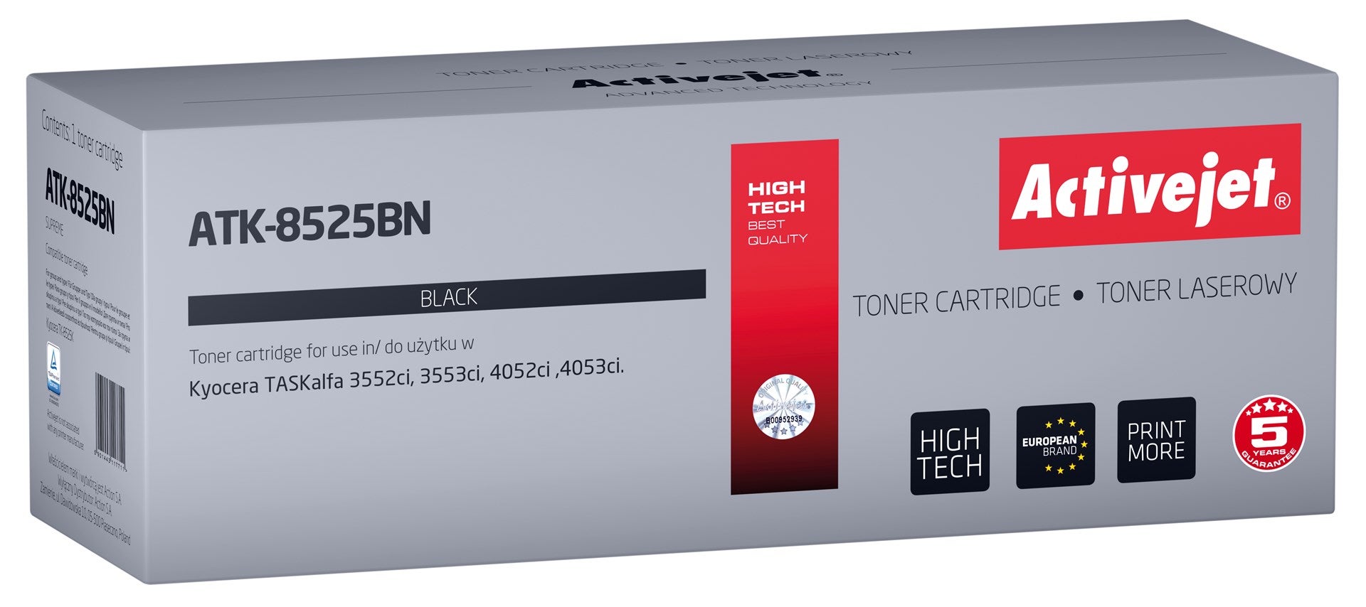 Toner Activejet ATK-8525BN (remplacement pour Kyocera TK-8525K ...