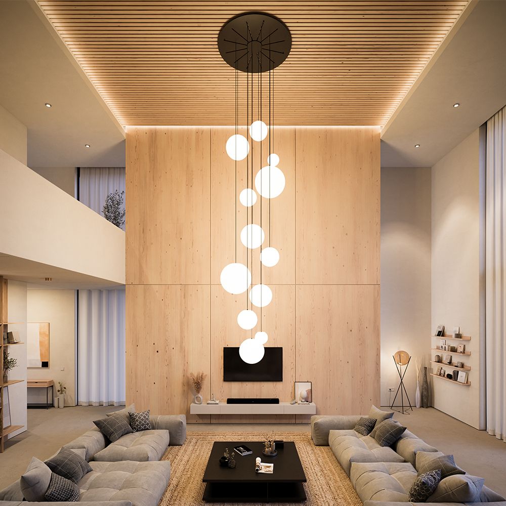 S.luce - Lámpara de galería Orb, 12 luces, modular, color cobre ...