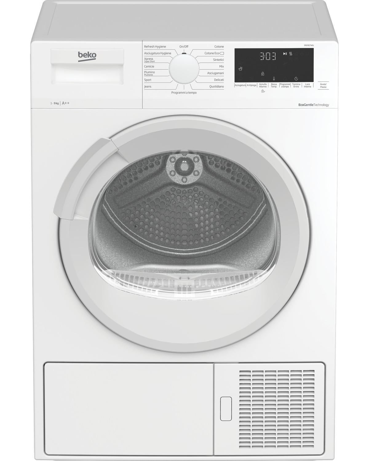 Beko DRX927WN secadora Independiente Carga frontal 9 kg A++ Blanco ...