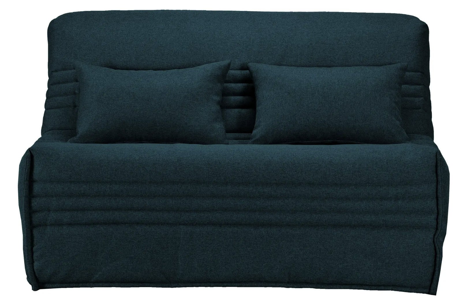 Banquette BZ tissu 140x200 matelas Bultex 15cm Celia-Couleur Bleu foncé ...