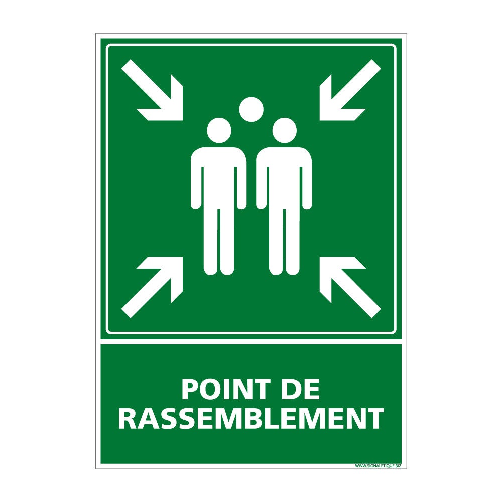 Panneau Point de Rassemblement 210 x 300 mm Matière PVC | Leroy Merlin