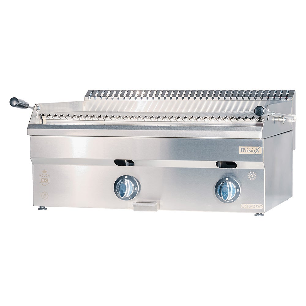 Romux® Barbecue Industriale a Gas con Pietra Lavica 70 cm da Banco con ...