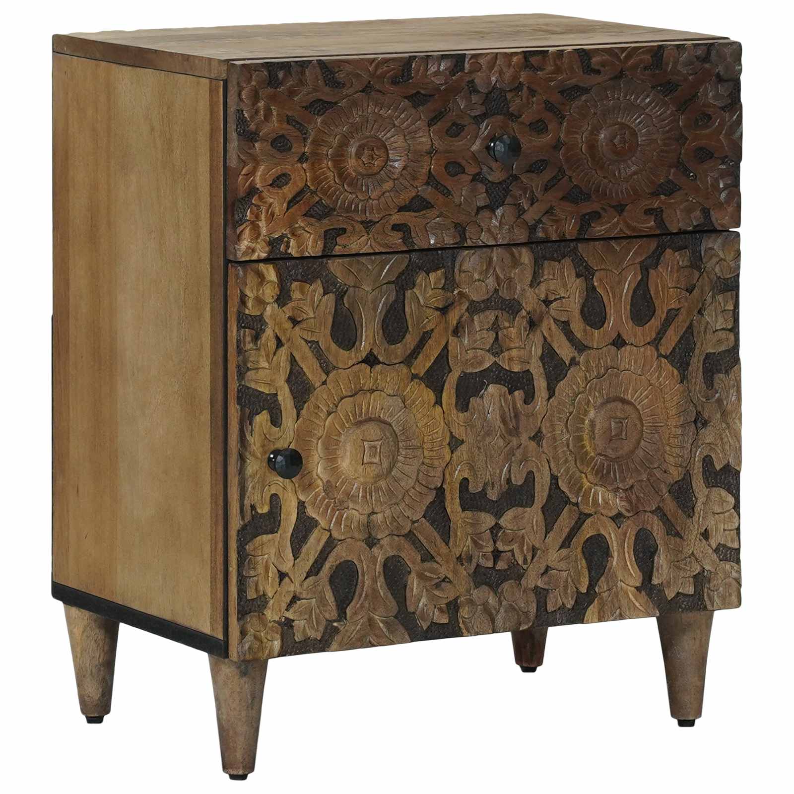 Armoire de lit Marron 50 x 33 x 60 cm Bois de mangue massif | Leroy Merlin