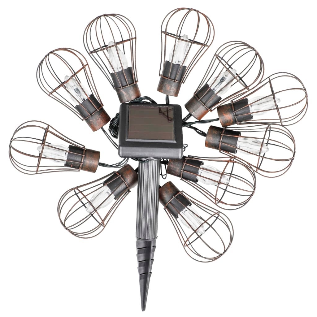 HI Cadena de bombillas LED solares de jardín 10 uds 5,5 cm | Leroy Merlin