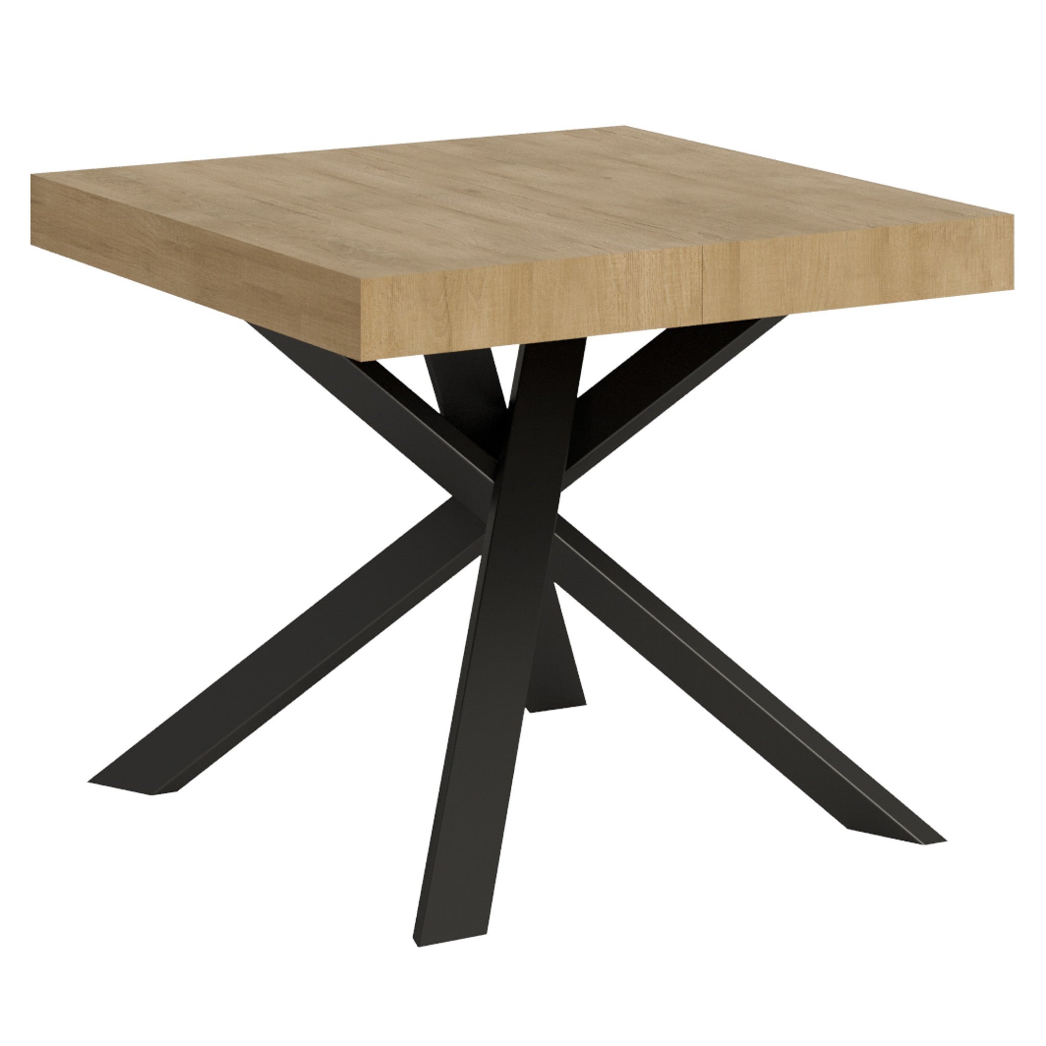 Table extensible 90x90/194 cm Clerk dessus Chêne Nature pieds ...