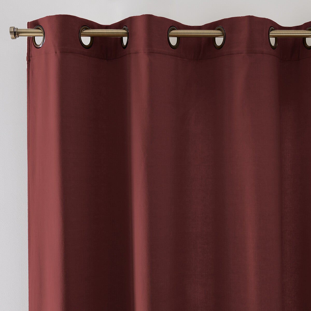 Rideau velours oeillets Velvet - Grenat - 350 x 135 cm | Leroy Merlin