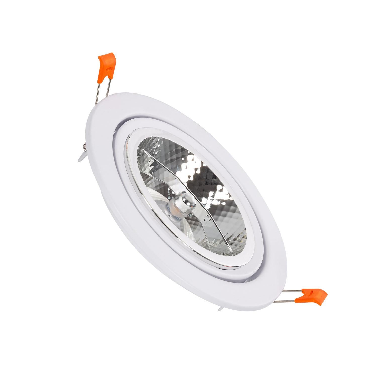 Spot Downlight LED 12W AR111 Slim Coupe Ø 120 mm Blanc chaud 3000K ...